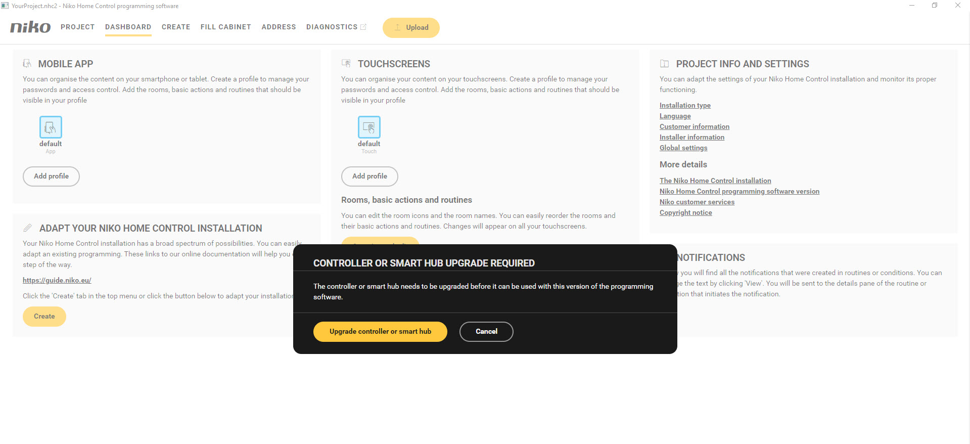 3.3 Connecteer en upgrade jouw Niko Home Control II installatie